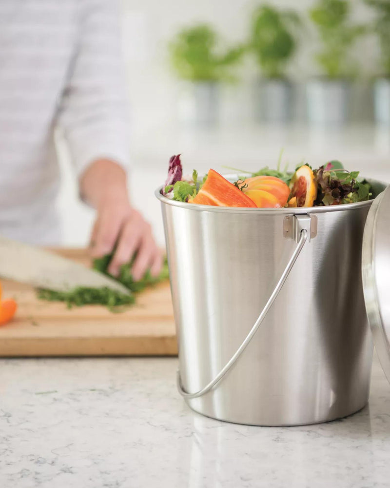 Stainless Steel Compost Pail | Compost Bucket | Gardener's Supply