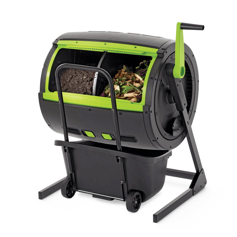 Maze Compost Tumbler 65 and Combo Cart | Gardener's Supply